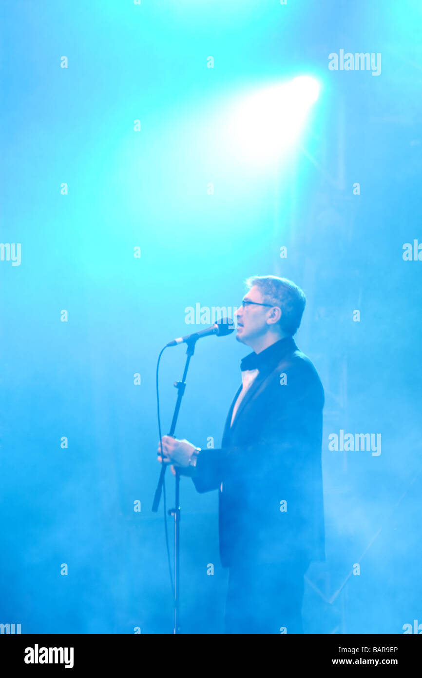 macedonian singer Vlado Janevski performing on stage Stock Photo - Alamy