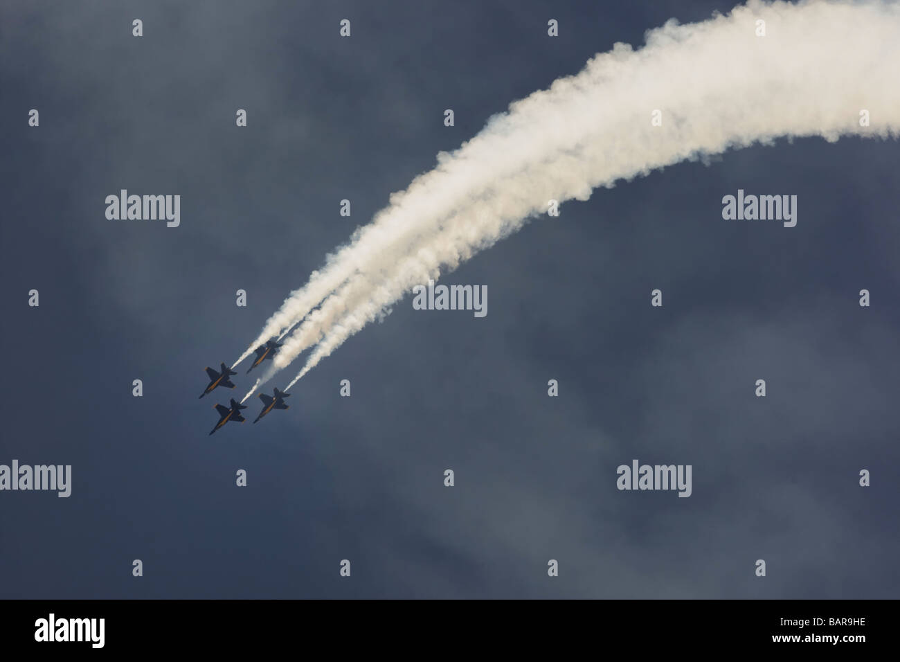 The Blue Angels Navy Flight Demonstration Squadron in their signature ...