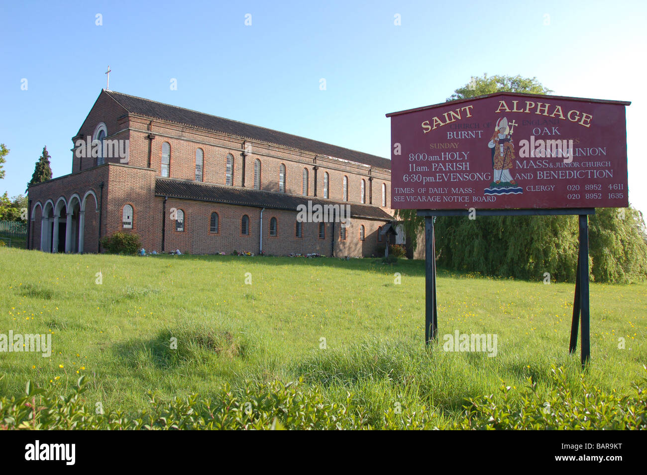 Saint Alphage Church Of England in Burnt Oak, London, England, Uk Stock ...