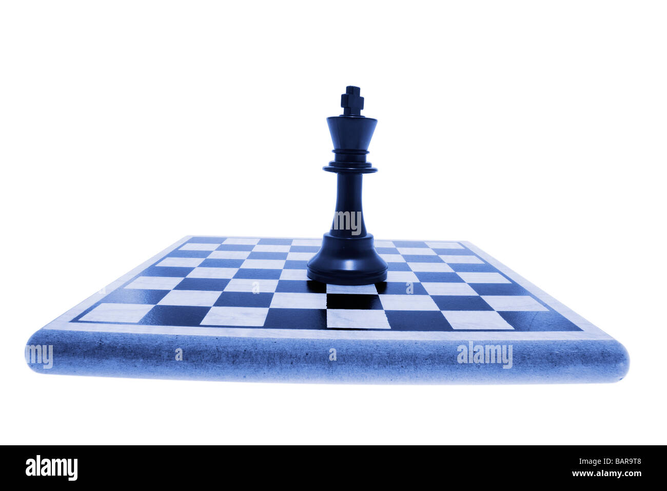 King Chess Piece on Chess Board Stock Photo - Alamy