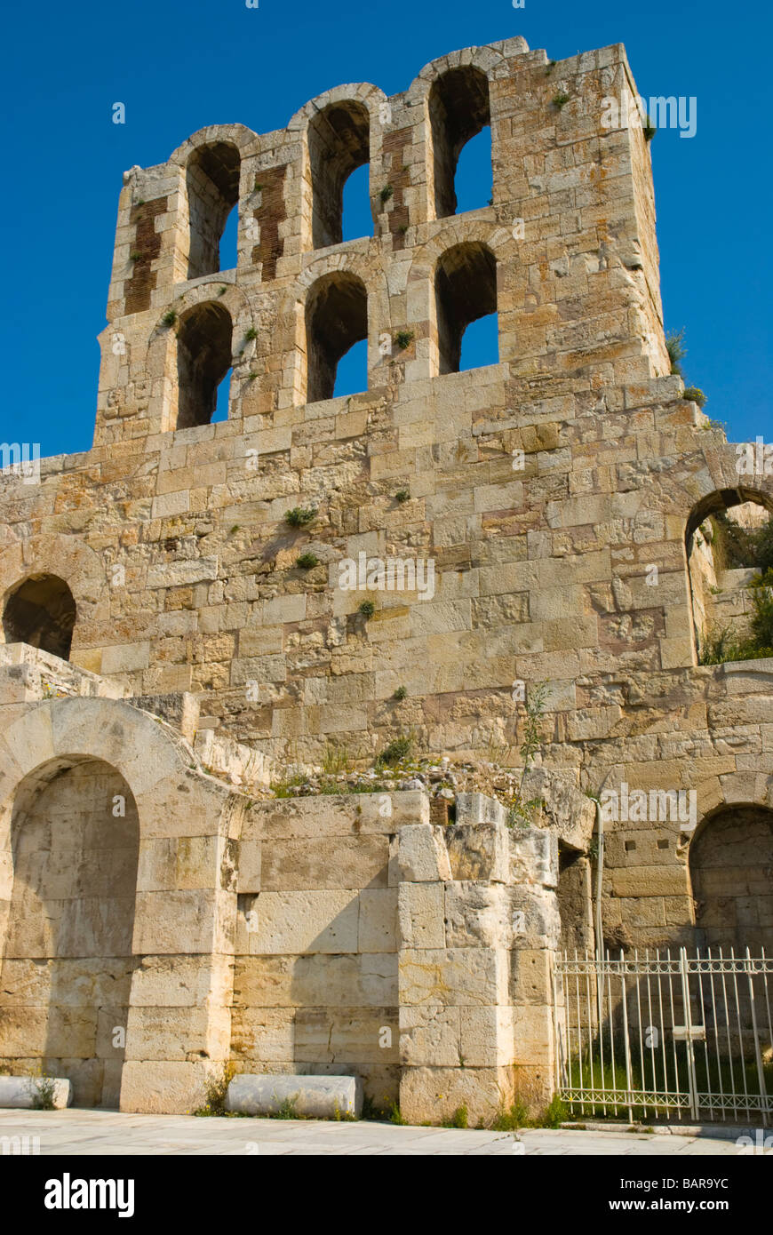 Odeion of Herodes Atticus at South Slope of Acropolis in Athens Greece ...
