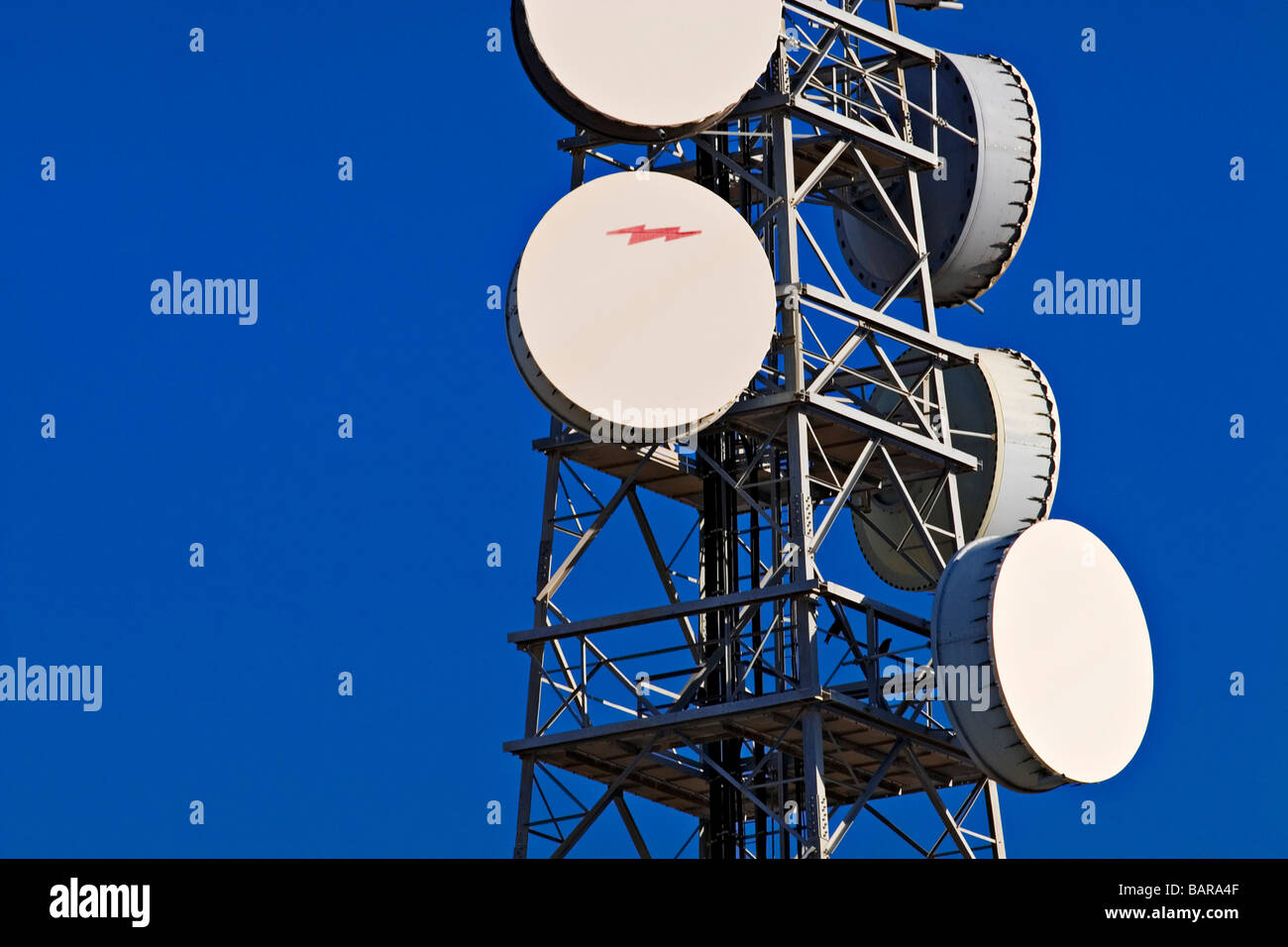 Communications technology microwave transmission tower melbourne hi-res ...