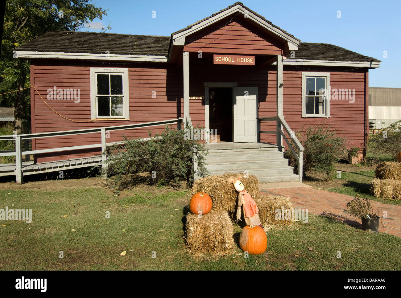 School House at the early 20th century town at Jim Buck Ross ...