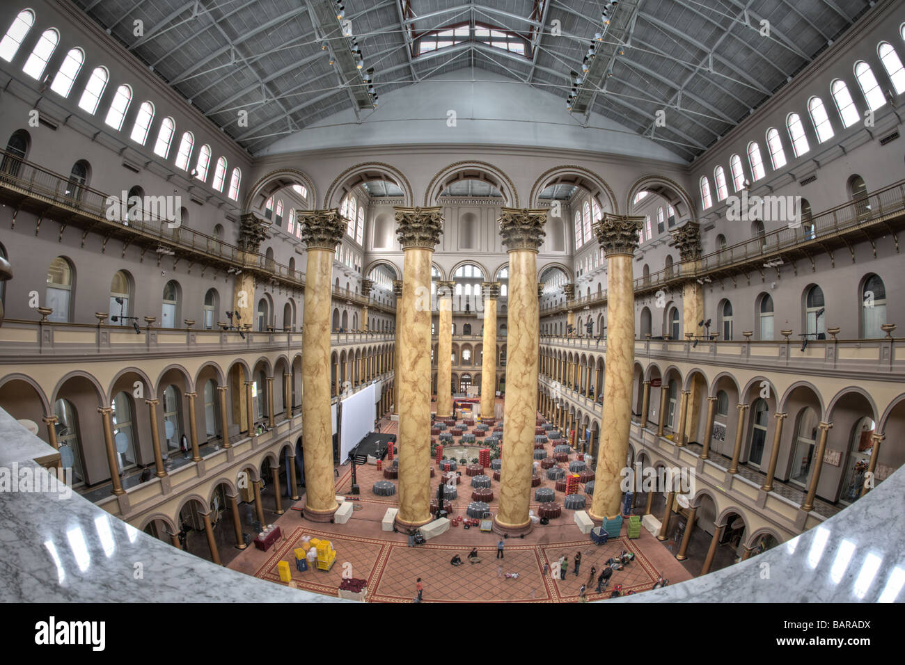 This is an HDR image of the National Building Museum in Washington, DC ...