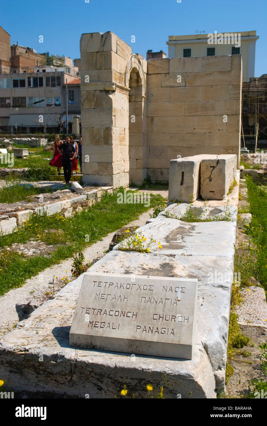 Ruins of Tetraconch church at Hadrian s Library in Plaka district of ...