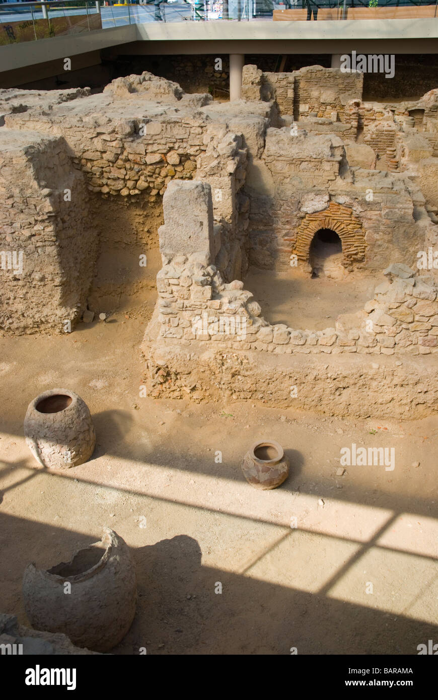 Ruins of a Roman Bath in Plaka district of Athens Greece Europe Stock ...