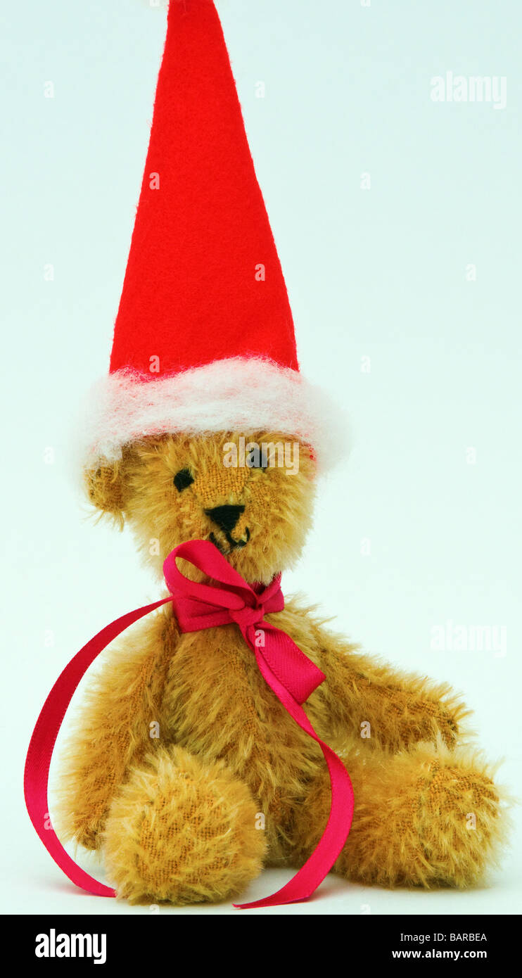 Mini Father Christmas teddy bear (Mini Bear Collection Stock Photo - Alamy