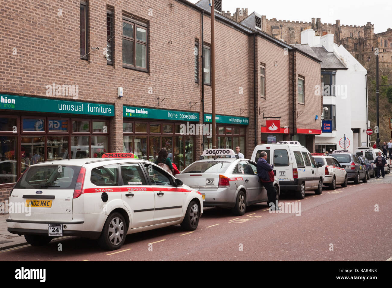 England UK Europe Taxi rank with taxis parked in street Stock Photo - Alamy