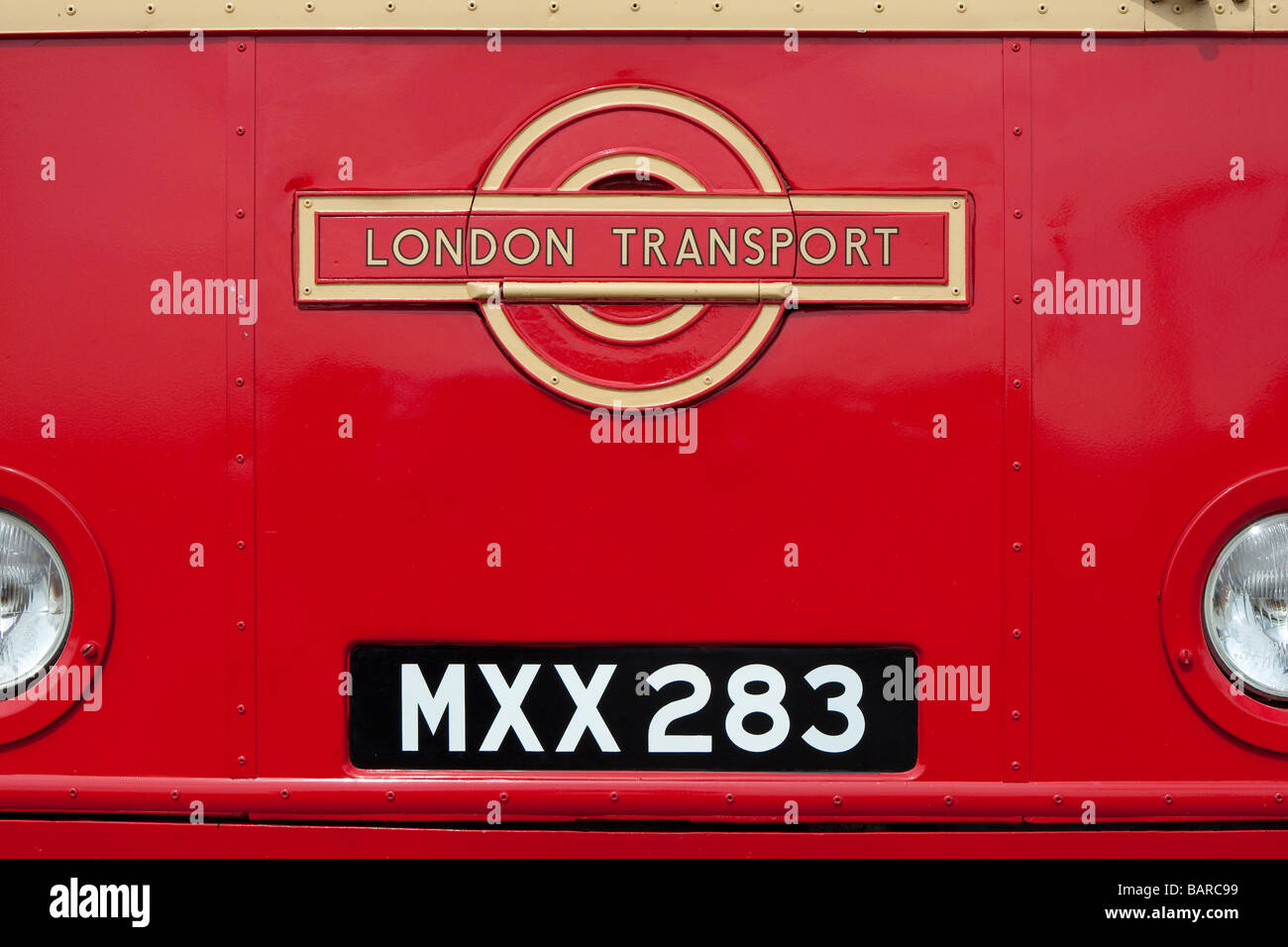 Old fashioned red london bus hi-res stock photography and images - Alamy