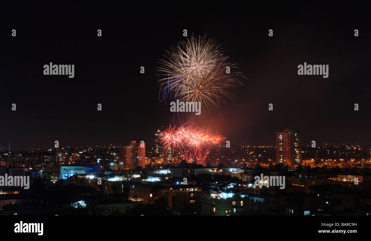 Israel Fireworks display celebrating 61 years of independence of the ...
