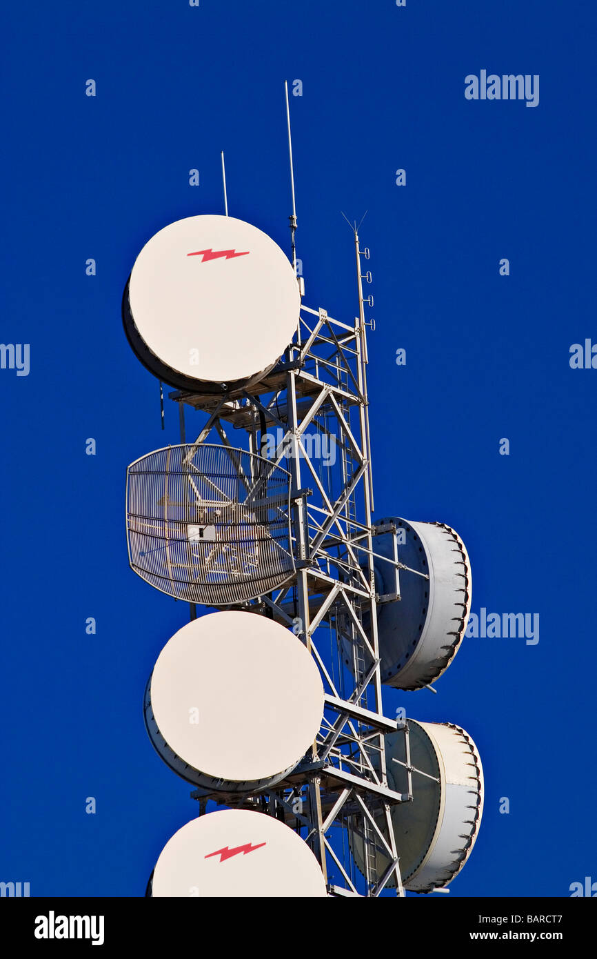 Communications technology microwave transmission tower melbourne hi-res ...