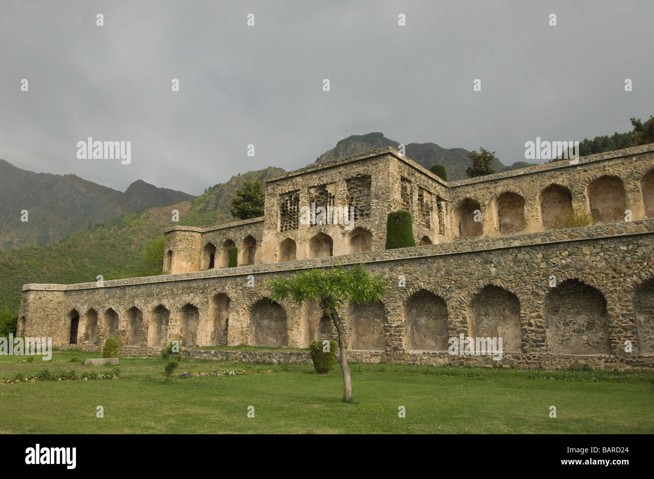 Facade of a palace, Pari Mahal, Srinagar, Jammu and Kashmir, India ...