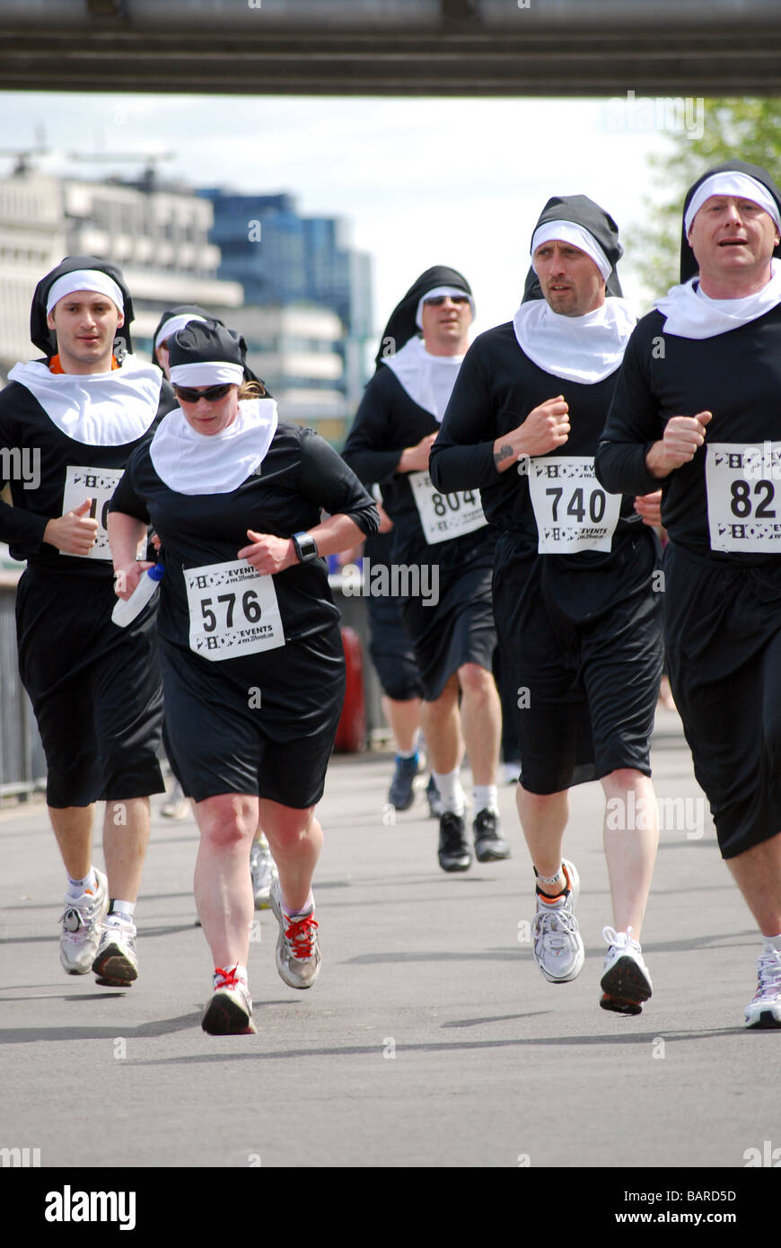 Nun Fun Run Habit London Stock Photo - Alamy