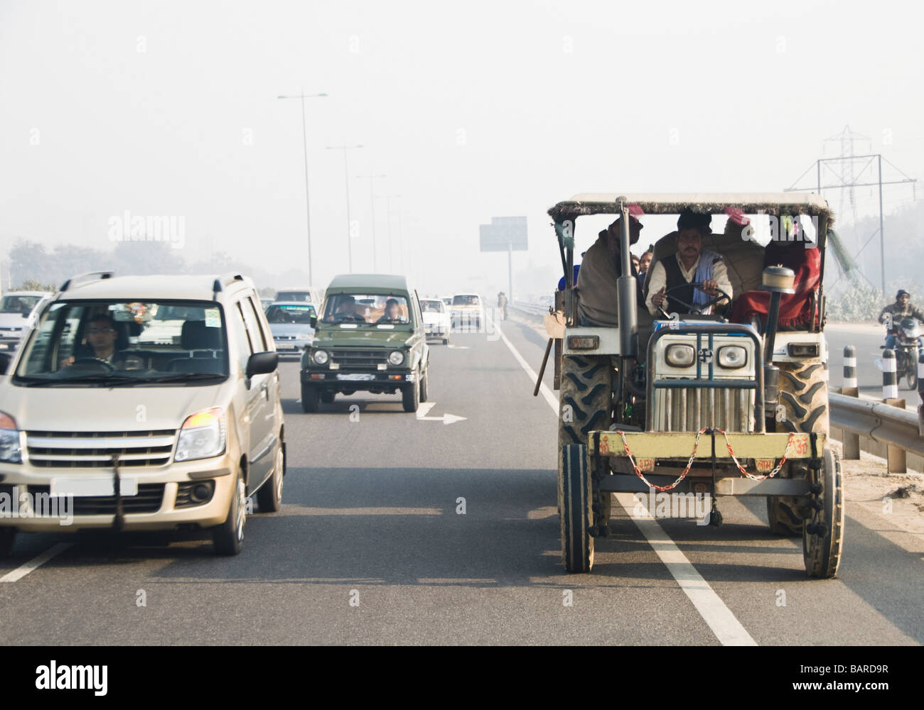 Traffic on the road, Sohna, Gurgaon, Haryana, India Stock Photo - Alamy