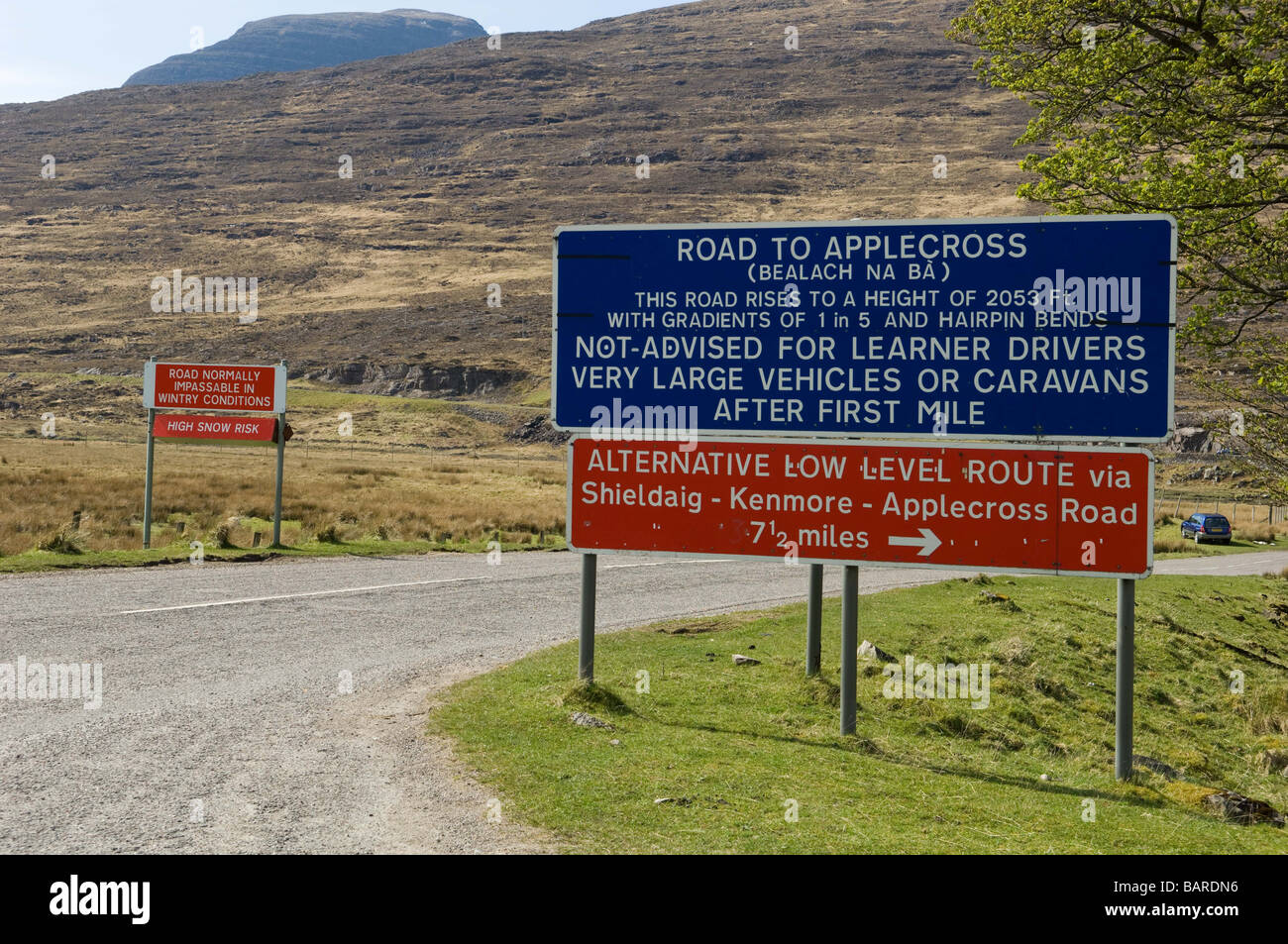 The road to Applecross Stock Photo - Alamy