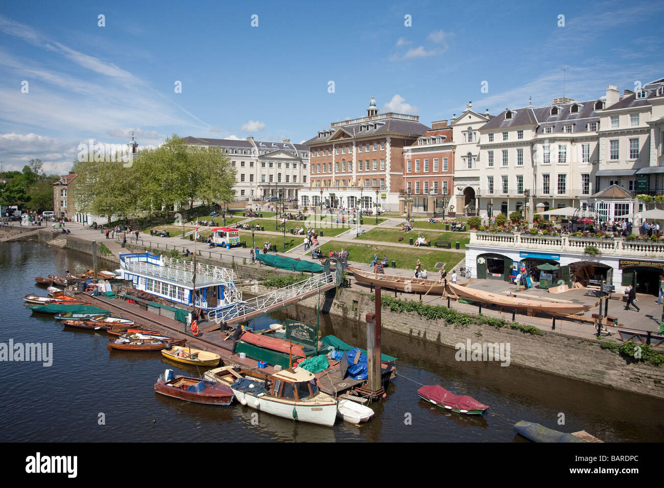 Richmond upon Thames Riverside development and River Thames Stock Photo ...