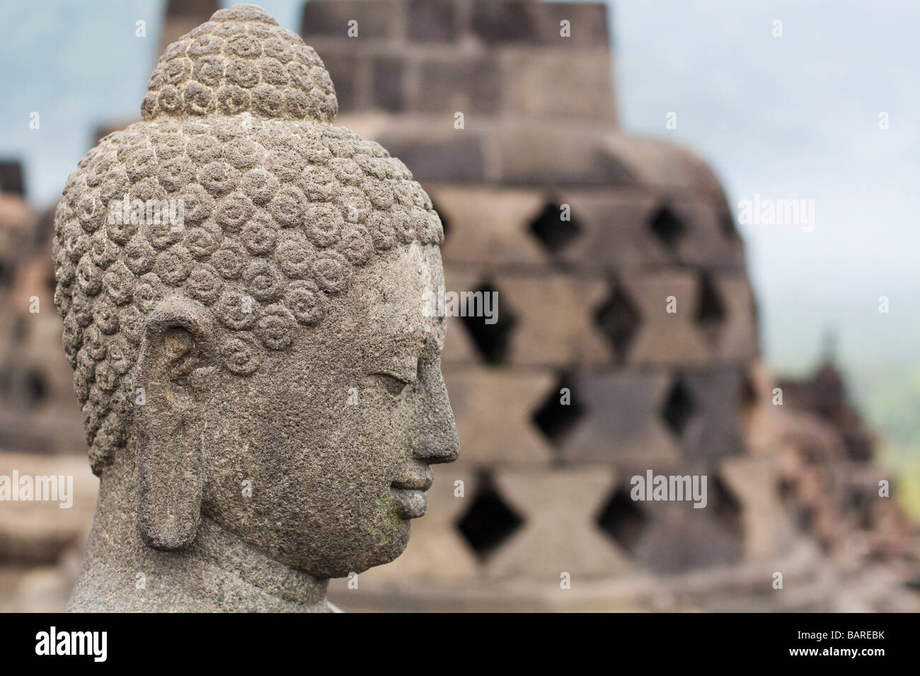 Buddha statue at Borobudur, Java, Indonesia Stock Photo - Alamy