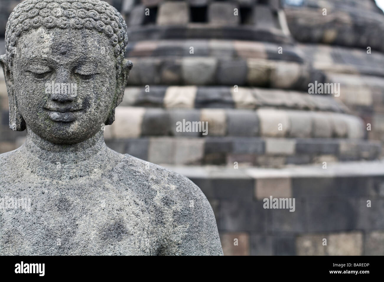 Buddha statue at Borobudur, Java, Indonesia Stock Photo - Alamy