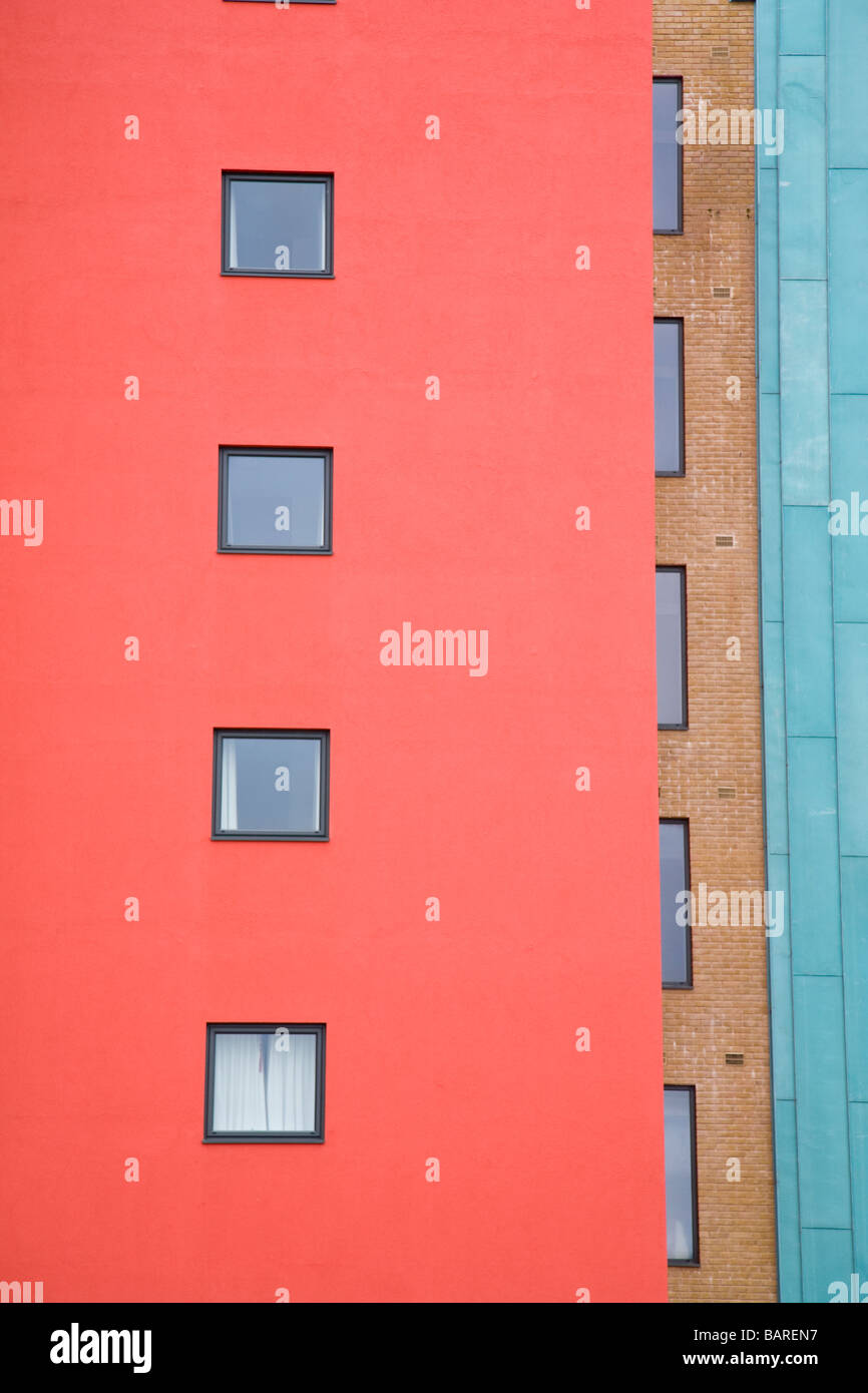 Modern student apartment block by the Grand Union canal in Loughborough ...