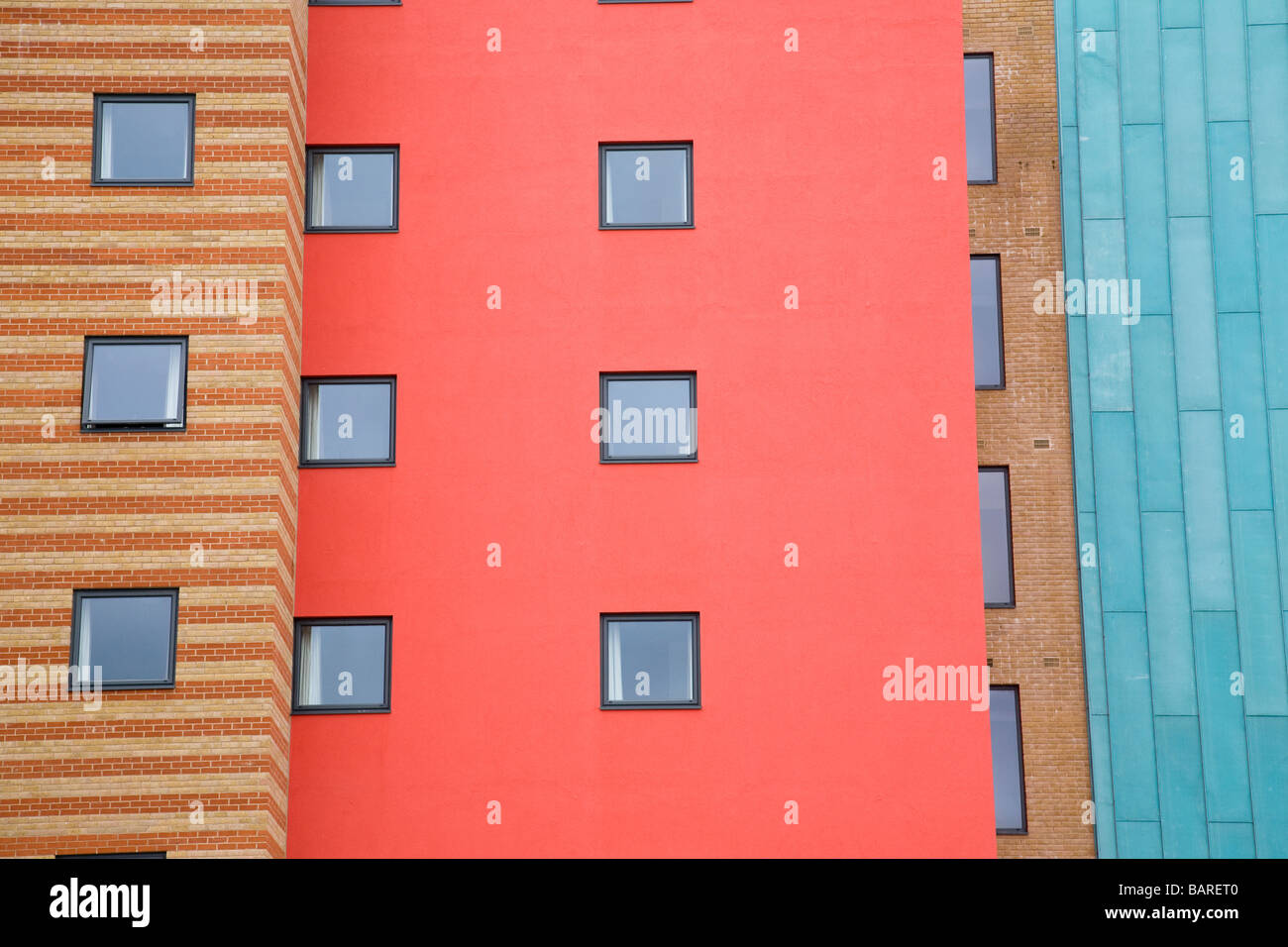 Modern student apartment block by the Grand Union canal in Loughborough ...