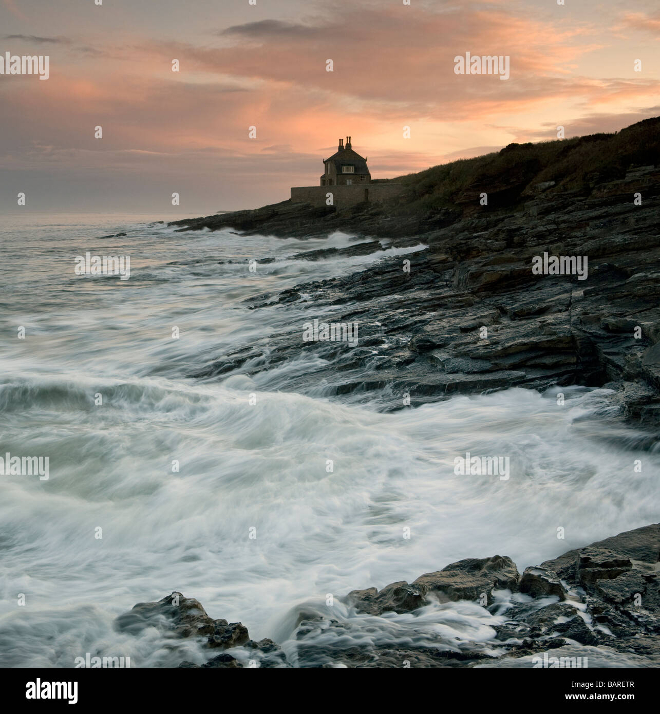 Howick Bathing House on the Northumberland coastline Stock Photo - Alamy