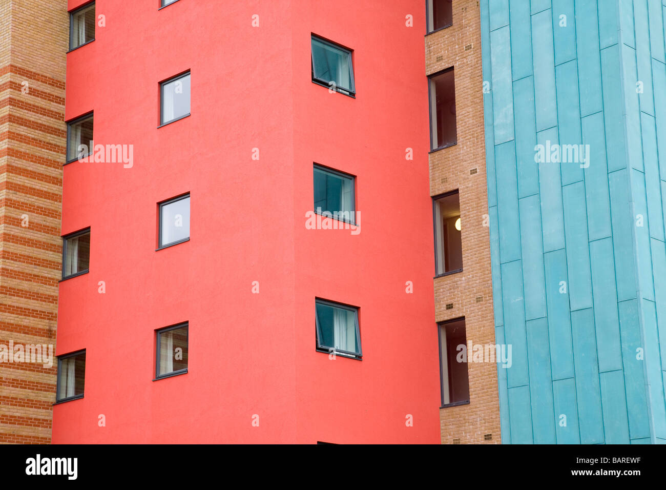 Modern student apartment block by the Grand Union canal in Loughborough ...