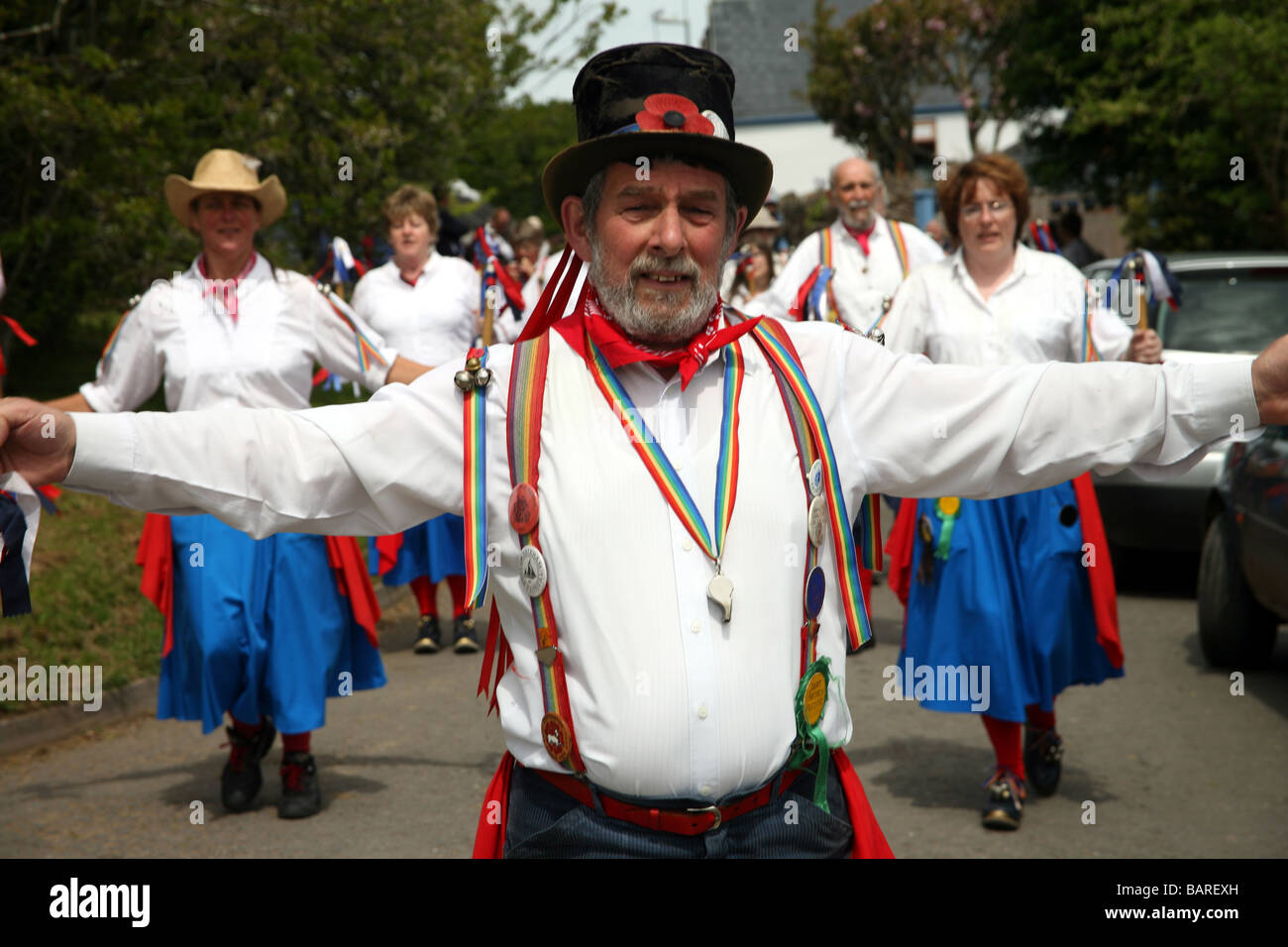 Morris dancers at Blackawton in the South Hams Devon Stock Photo - Alamy