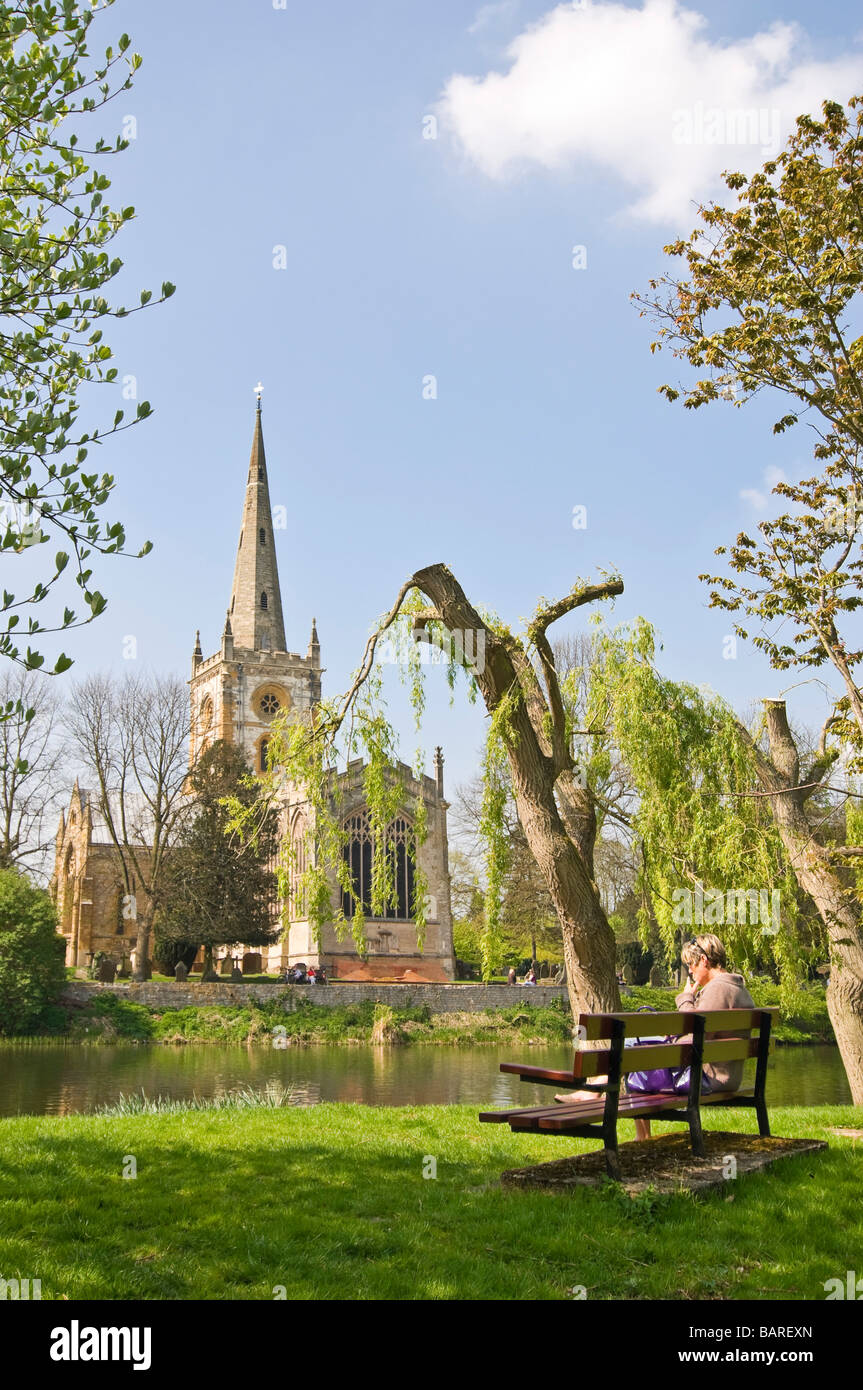 Vertical wide angle of Holy Trinity Church, where William Shakespeare ...
