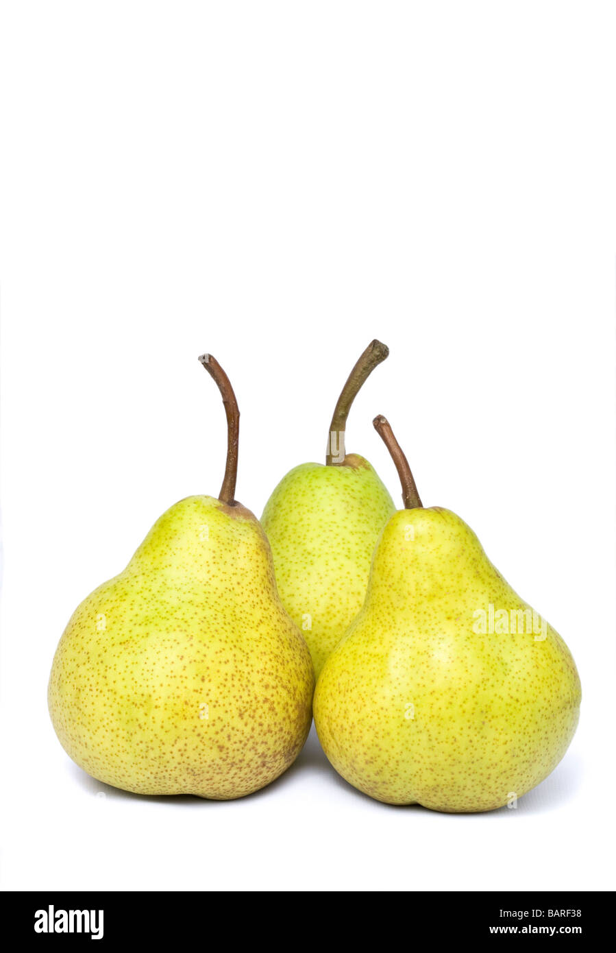 Three Pears on a White Background Stock Photo - Alamy