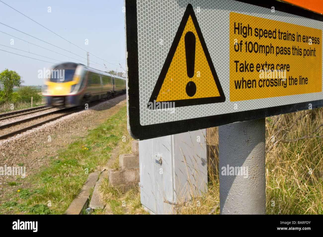 Private train crossing sign hi-res stock photography and images - Alamy