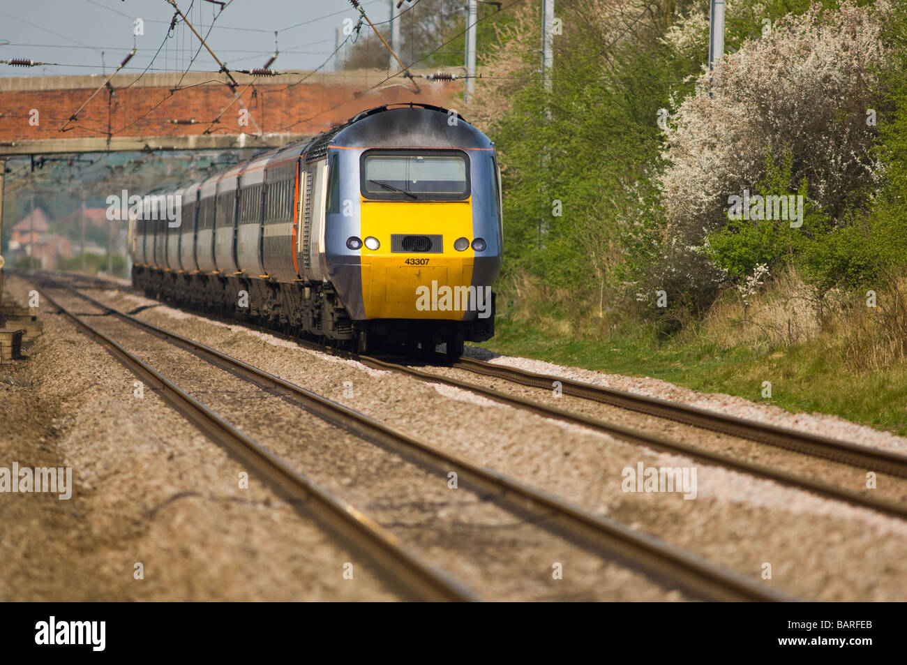 The Intercity 125 high speed train on the east coast main line Stock ...
