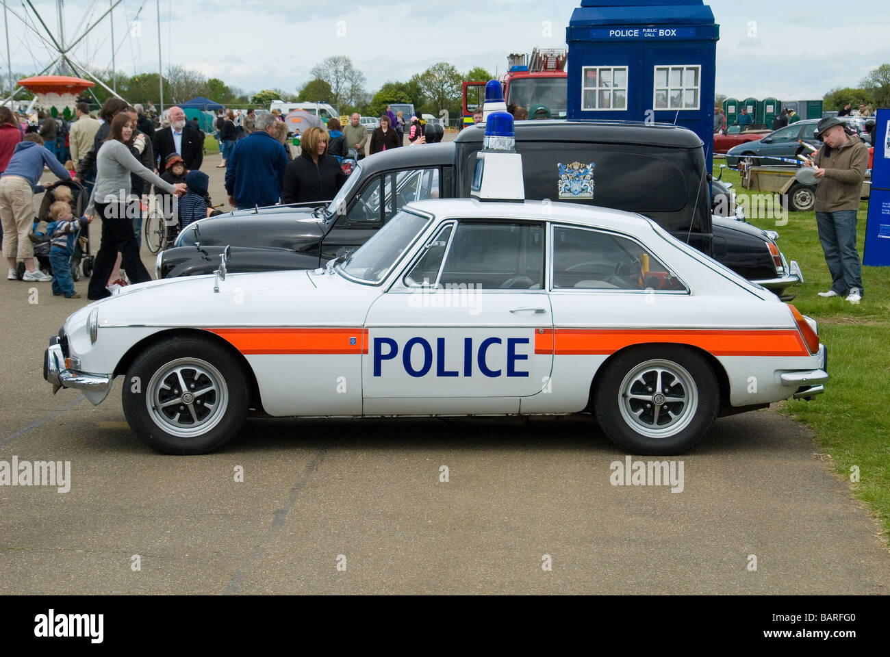 A Classic MGB GT Police Car Stock Photo - Alamy