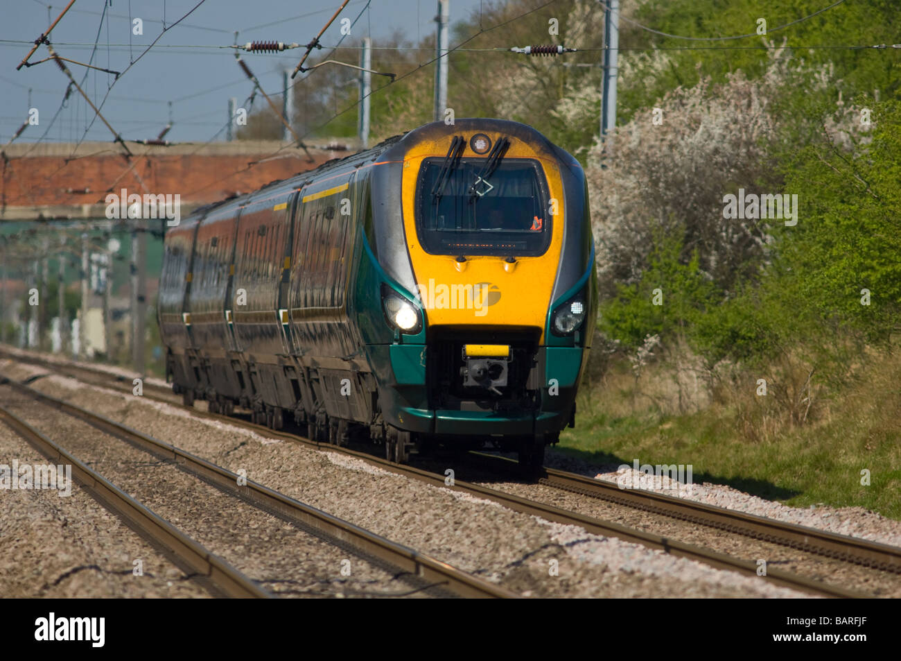 The Hull high speed train on the east coast main line Stock Photo - Alamy