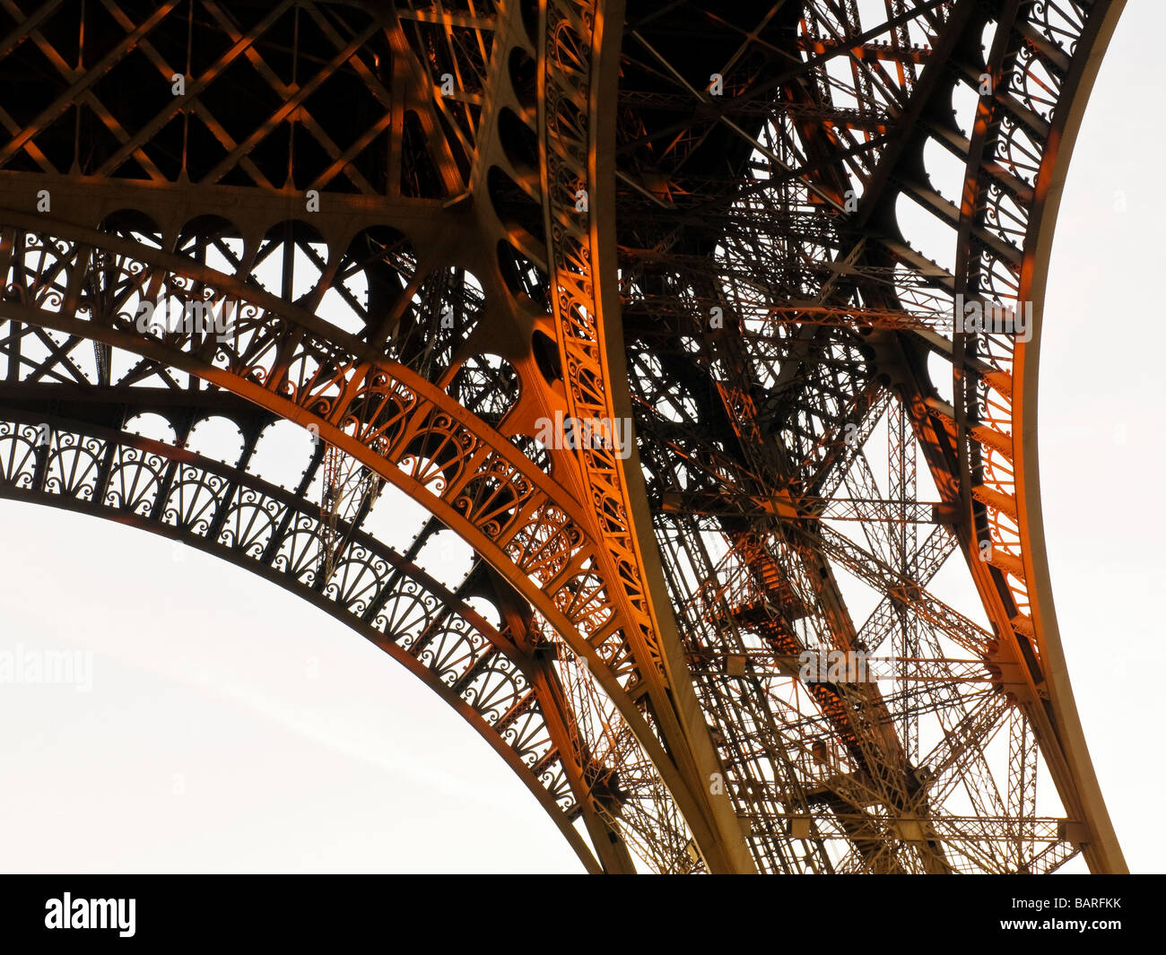 The ornate steel structure of the Eiffel Tower Stock Photo - Alamy