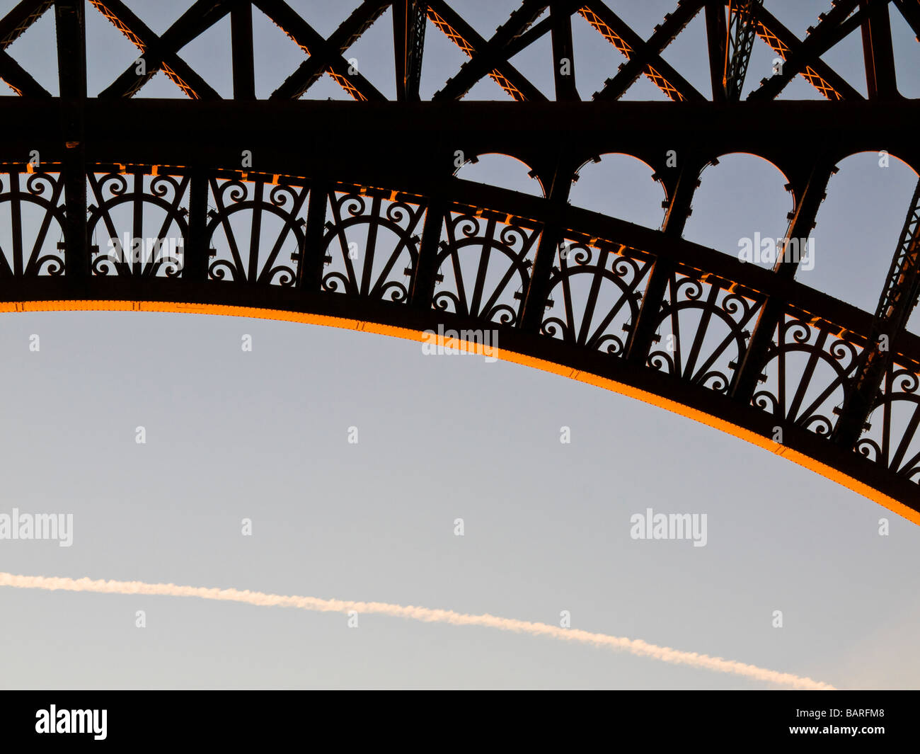 The ornate steel structure of the Eiffel Tower Stock Photo - Alamy