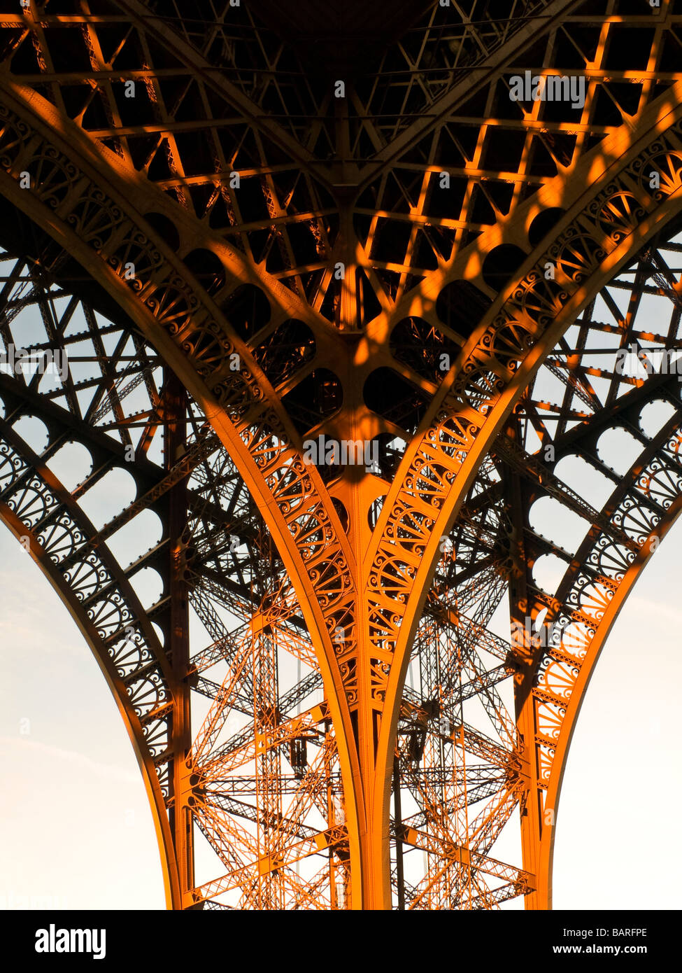 The ornate steel structure of the Eiffel Tower Stock Photo - Alamy