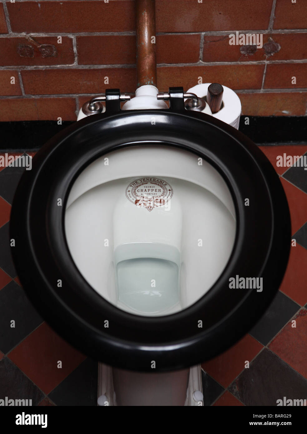 Reproduction Thomas Crapper toilet bowl Stock Photo - Alamy
