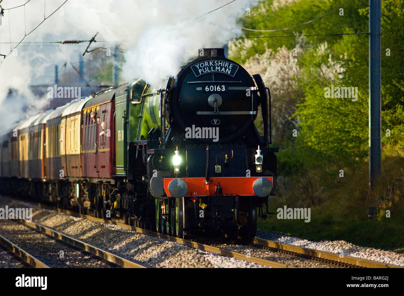 The Yorkshire Pullman new mainline steam locomotive on the east coast ...