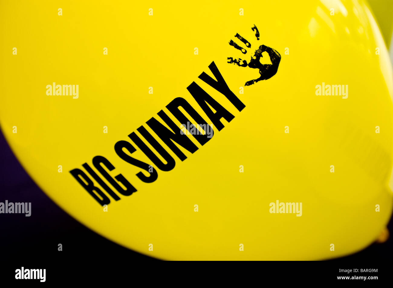A balloon with the Big Sunday logo Stock Photo - Alamy