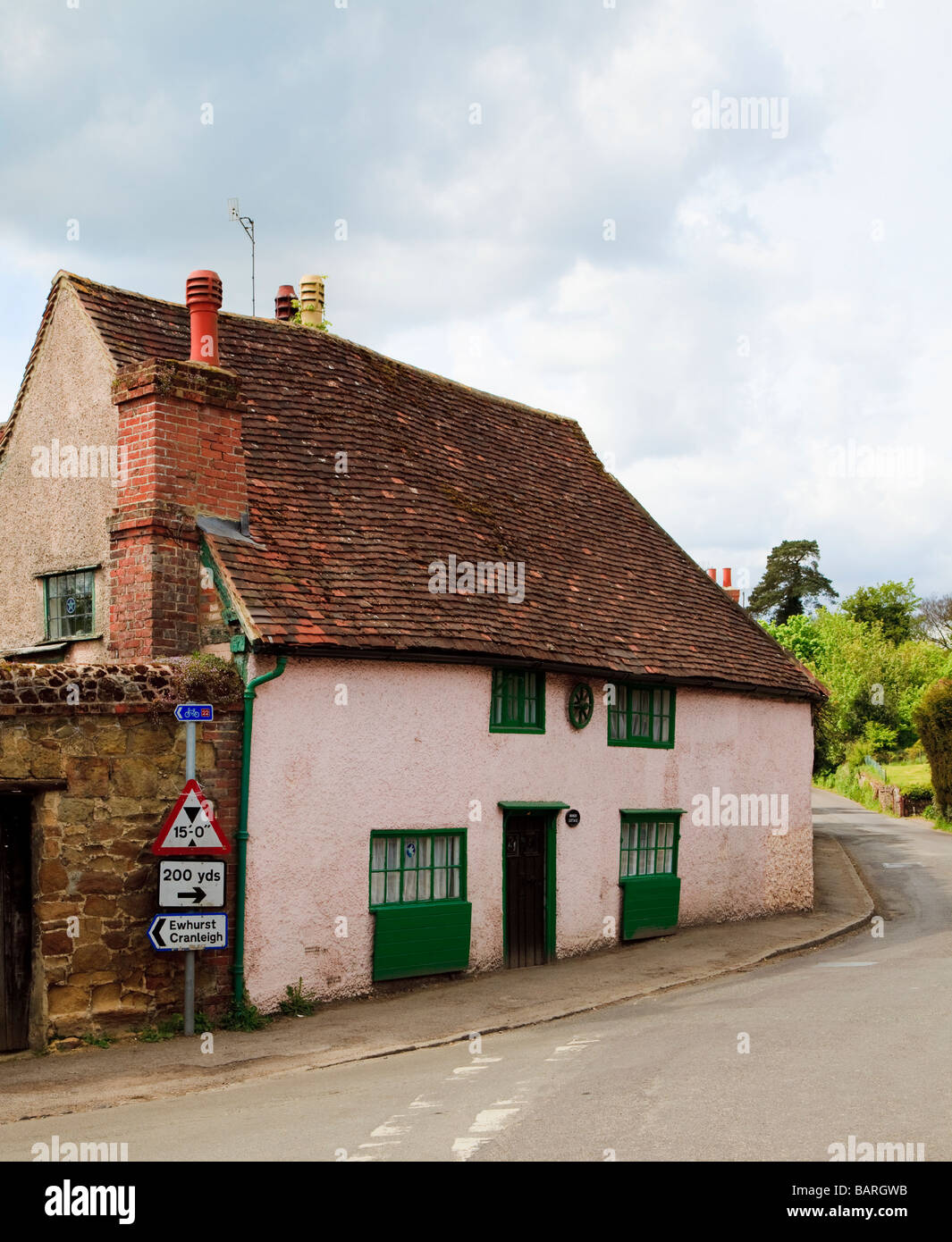 Interesting building in Shere village, Surrey Stock Photo - Alamy