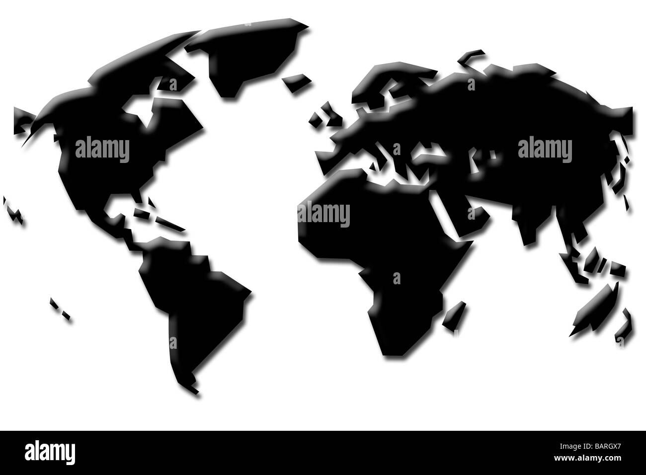 Stylised World Map Stock Photo - Alamy