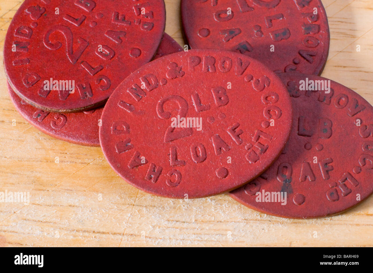 Chard Bread Tokens for a 2lb Loaf Stock Photo - Alamy