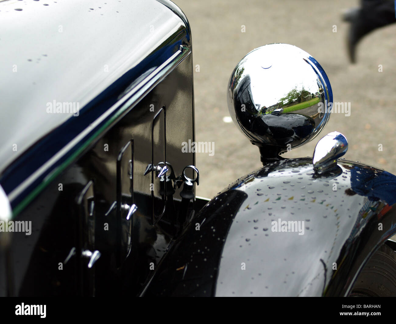 The side bonnet and mudguard of a reconditioned 1934 Austin seven at ...