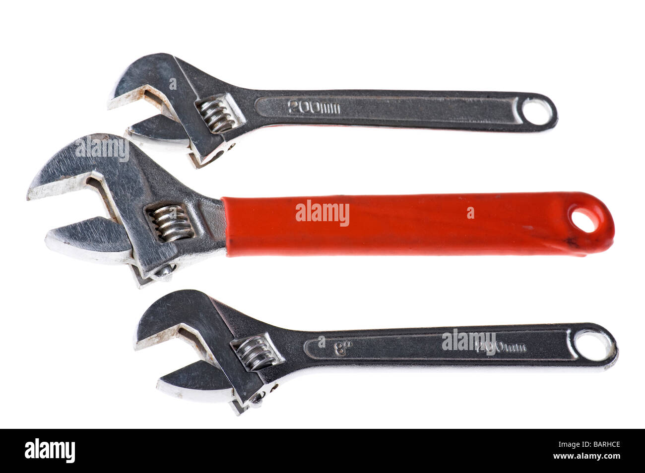 object on white tool adjustable spanner close up Stock Photo - Alamy
