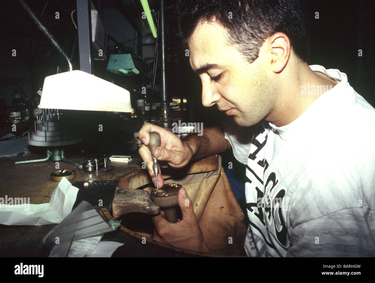 DIAMOND AND GOLD FACTORY WORKER Stock Photo - Alamy