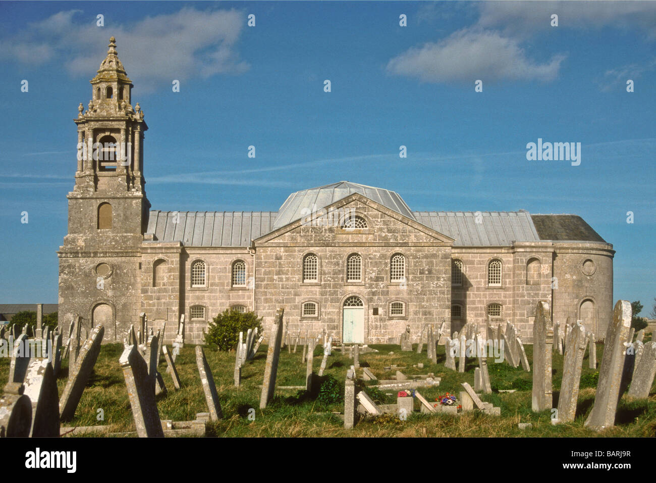 Classic Georgian St George's Church built of Portland Stone on the Isle ...