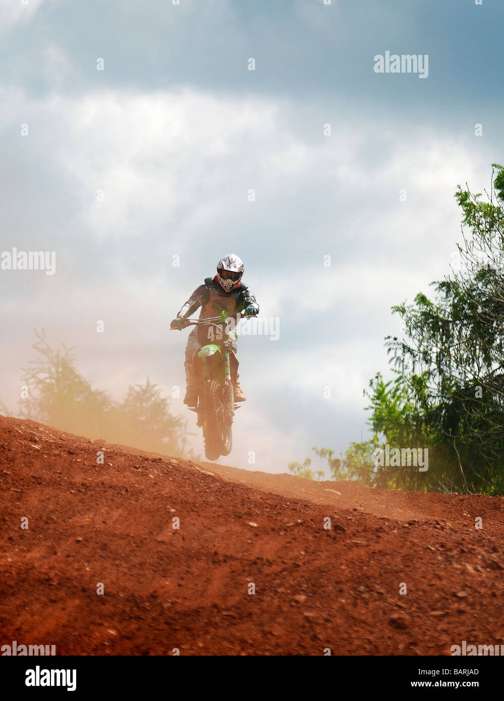 Motocross rider Jumping Stock Photo - Alamy