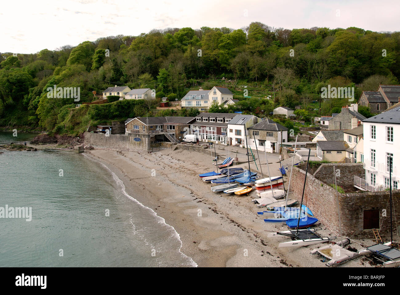 the small sheltered beach at cawsand in cornwall,uk Stock Photo - Alamy