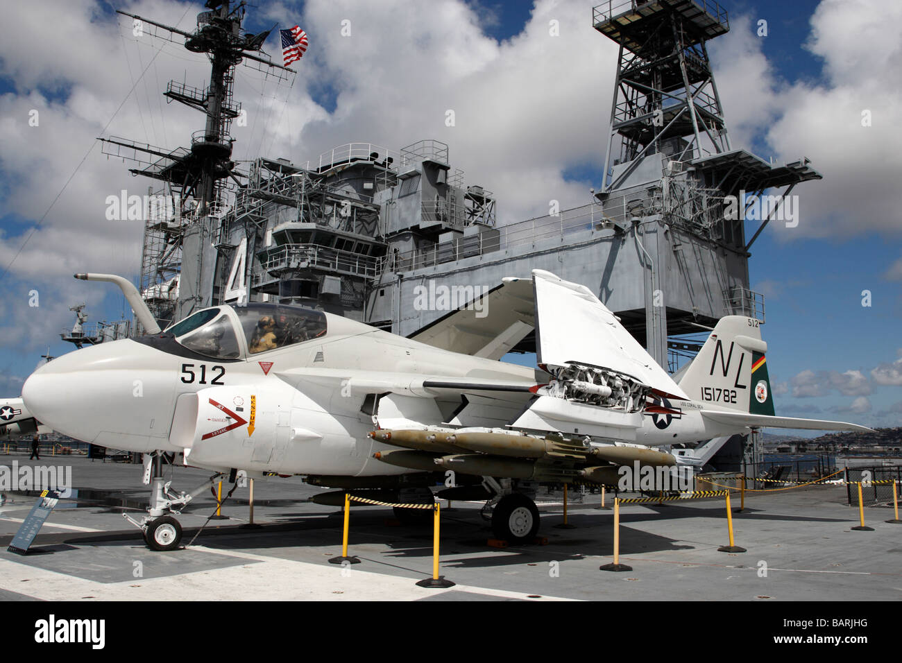 flight deck of the uss midway aircraft carrier museum embarcadero san ...