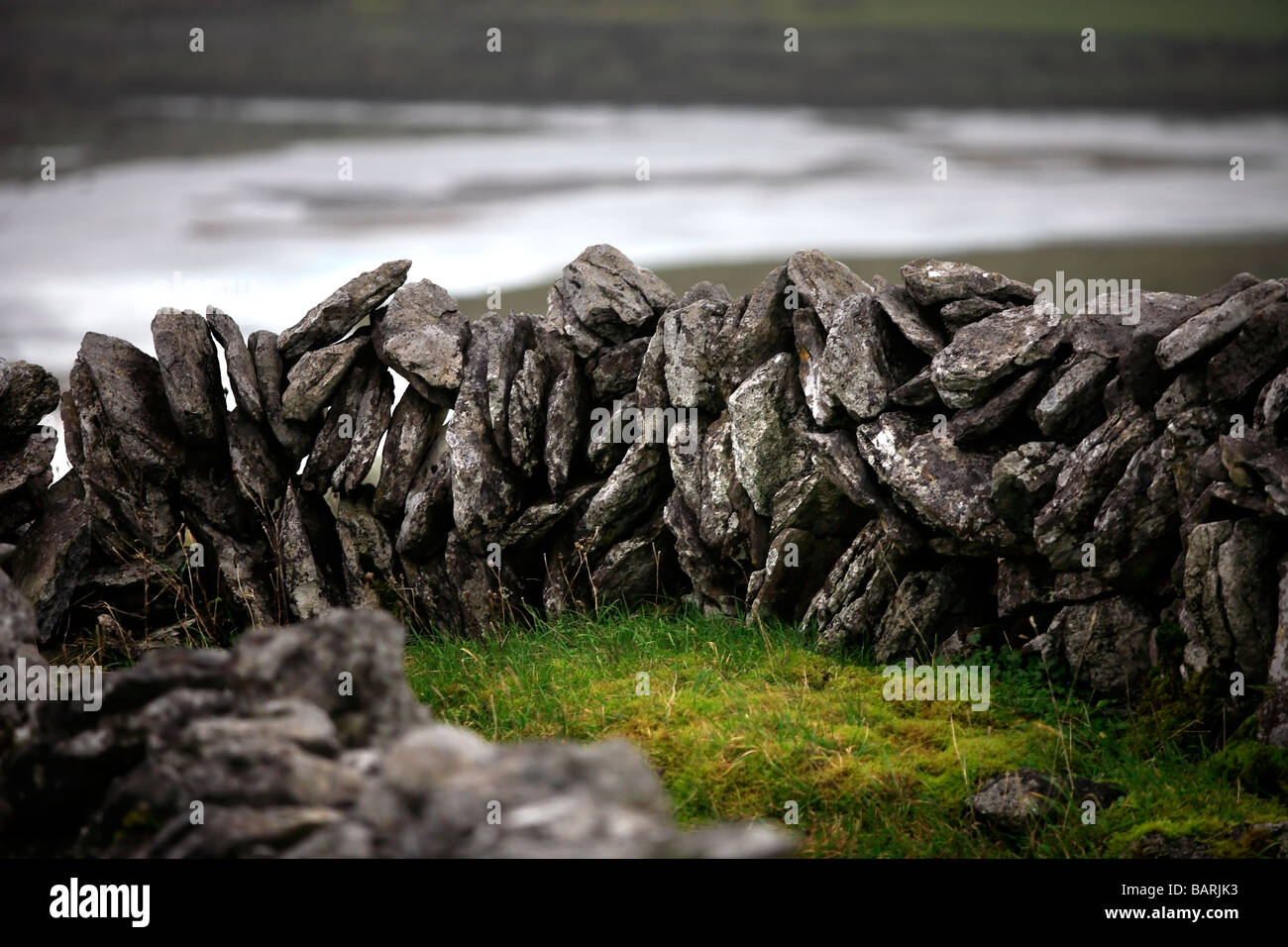 Irish Stone Wall and Moorland Ireland Stock Photo - Alamy